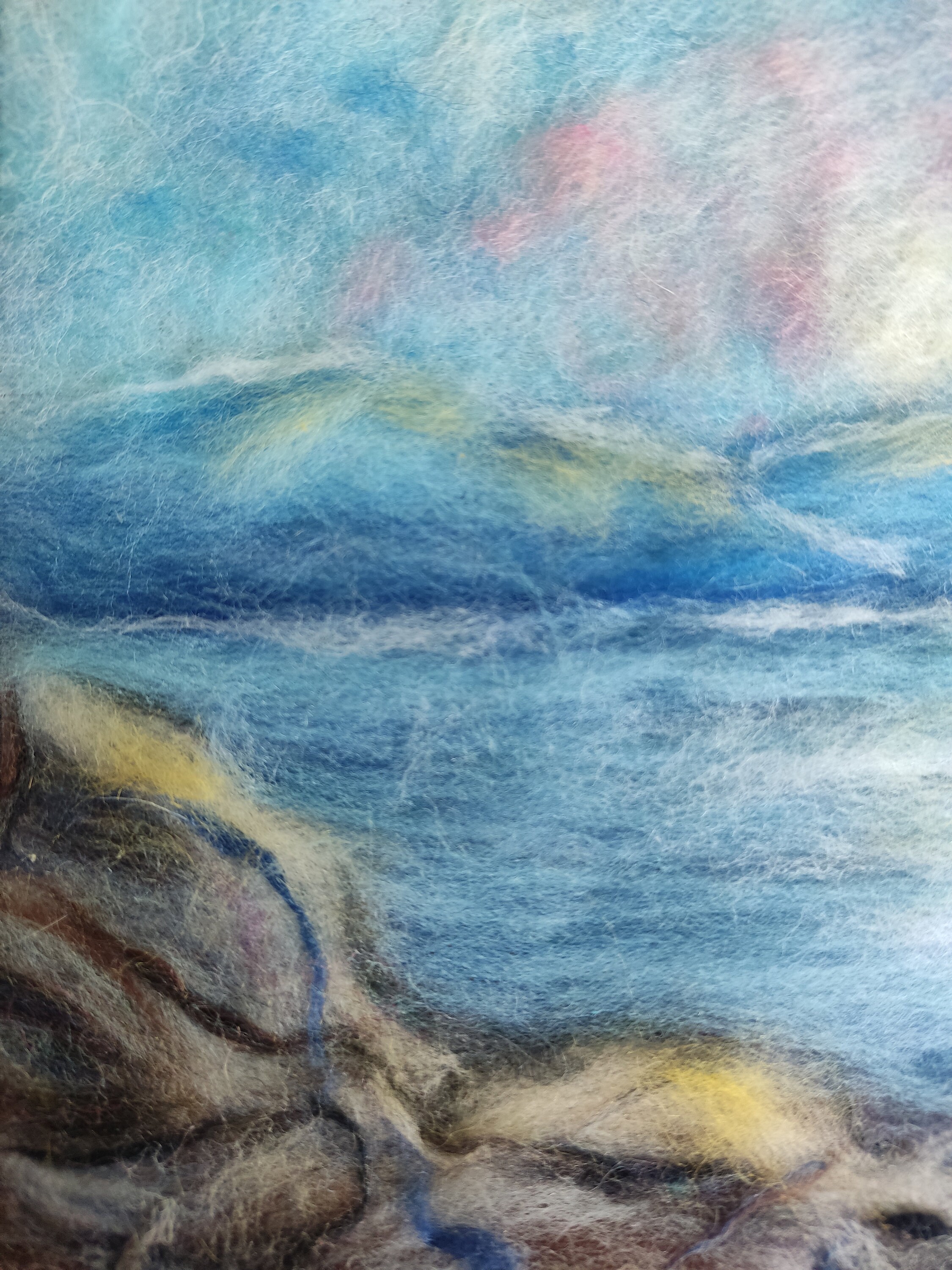 Wool Painting Felted Art Fiber Art Valentine's Day - Etsy