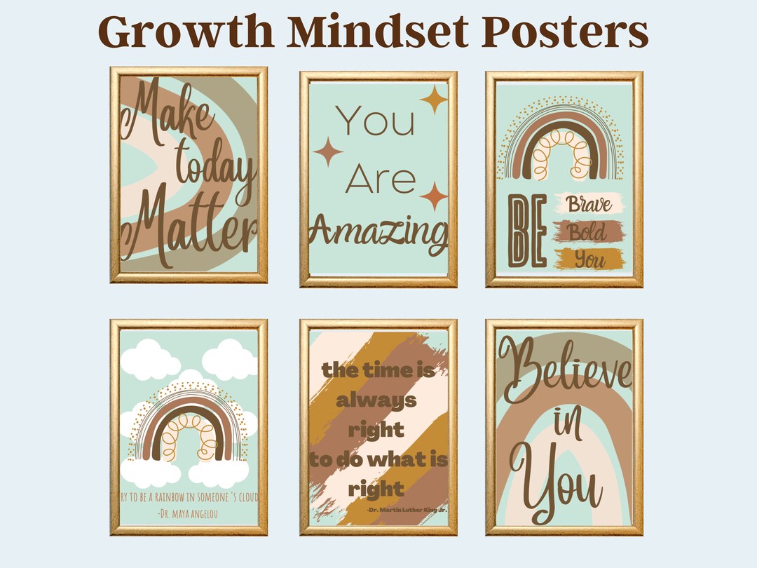 Growth Mindset Posters, Diversity Prints, Classroom Decor - Etsy