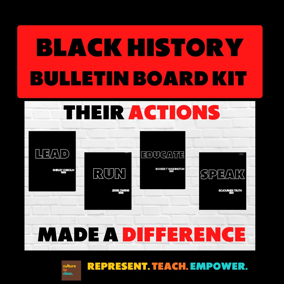 Black History Bulletin Board Kit - Etsy