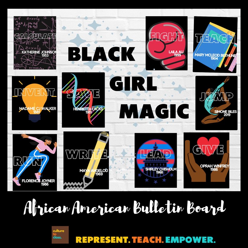 Black Girl Magic Bulletin Board Kit - Etsy