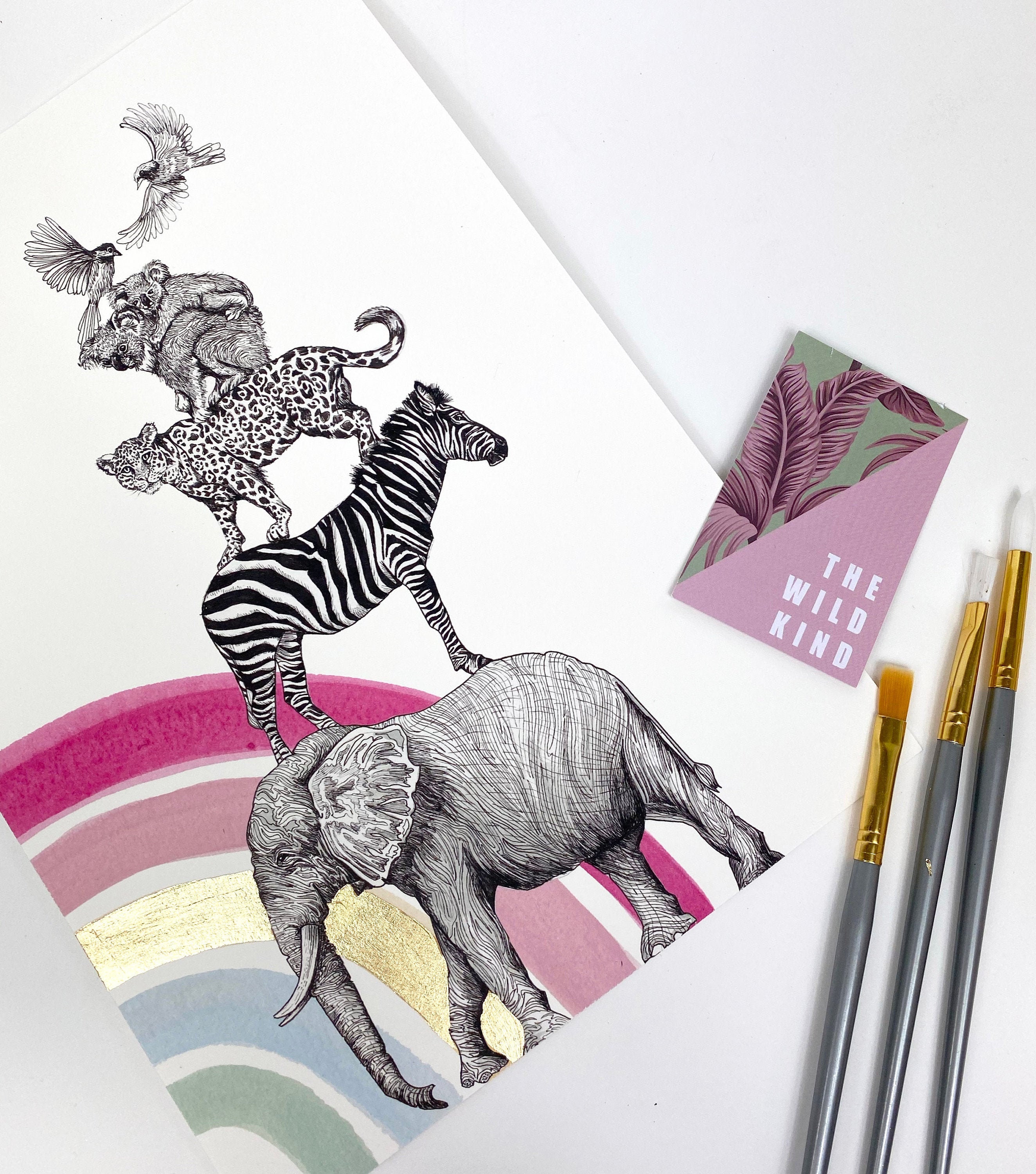 Lean on Me Art Print - Etsy