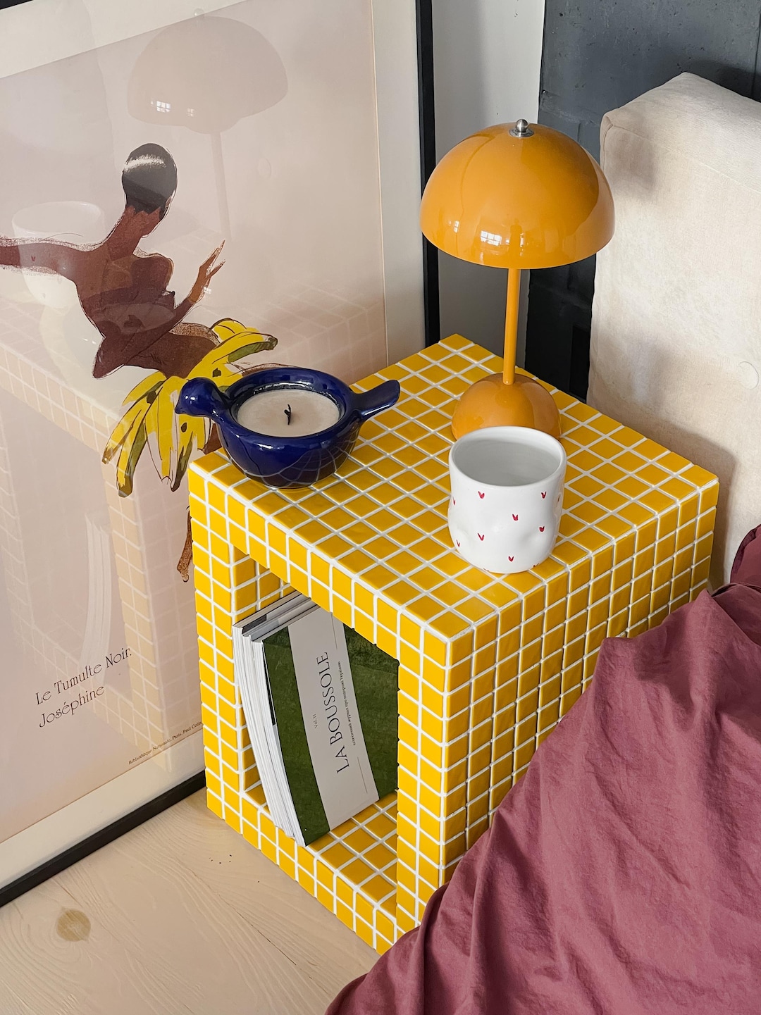 Tile Shelf, Handmade Tile Cube, Designer Furniture, Coffee Table, Home ...