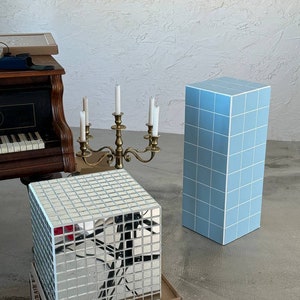 Tile Stand, Tile Table, Handmade Cube, Tile Table 10x10 Cm. Designer ...
