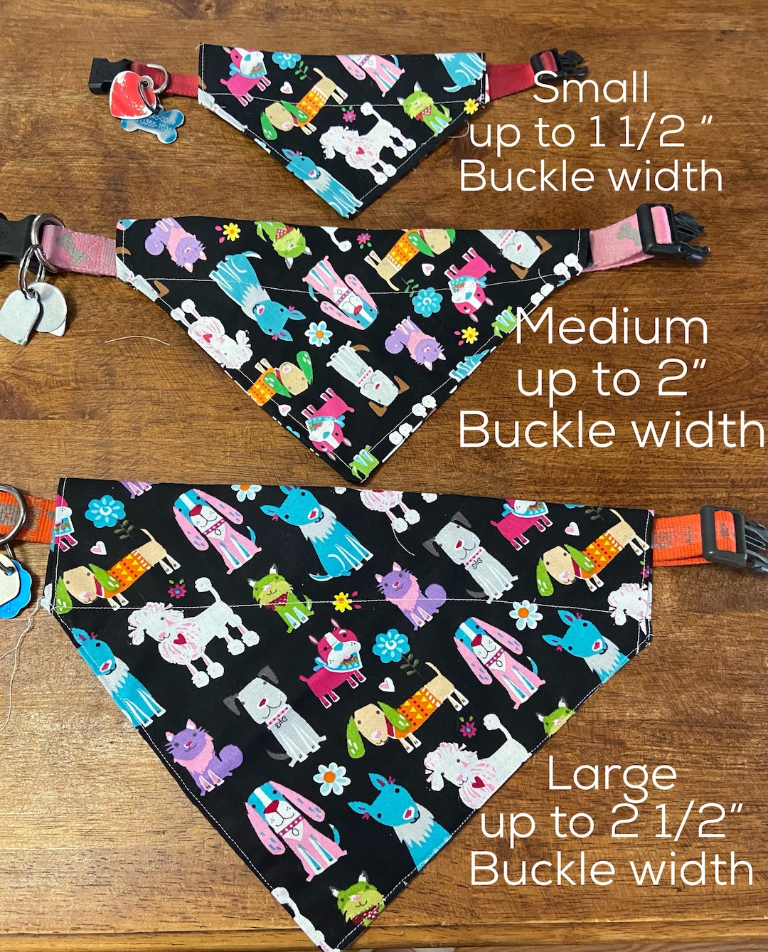 Dog Bandana Over the Collar Slip on Christmas Halloween Birthday Summer ...