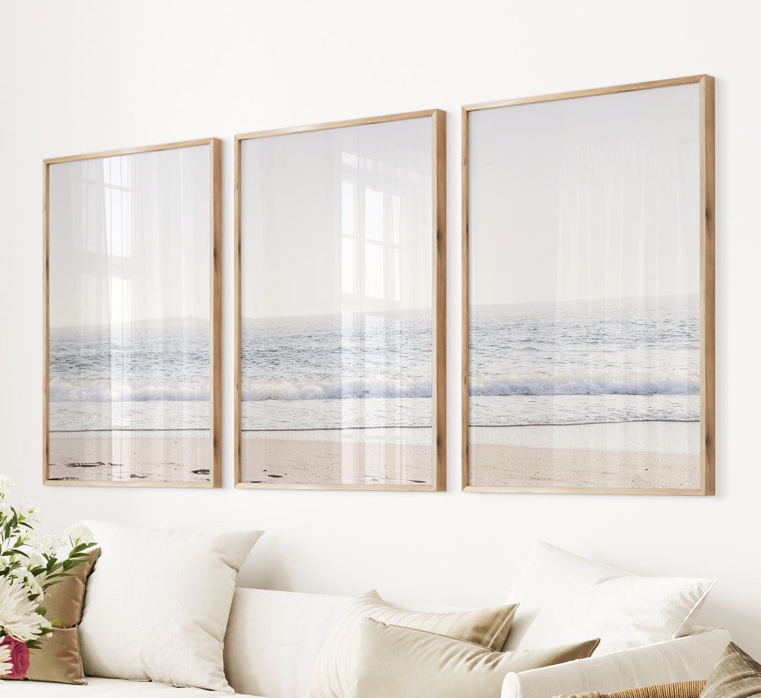Pastel Beach Print Set: Coastal Seascape Photo Triptych - Etsy