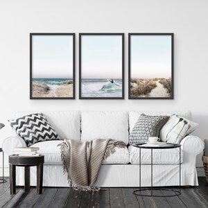 Beach Room Wall Art Coastal California Beach Pathway Poster Large Coast ...