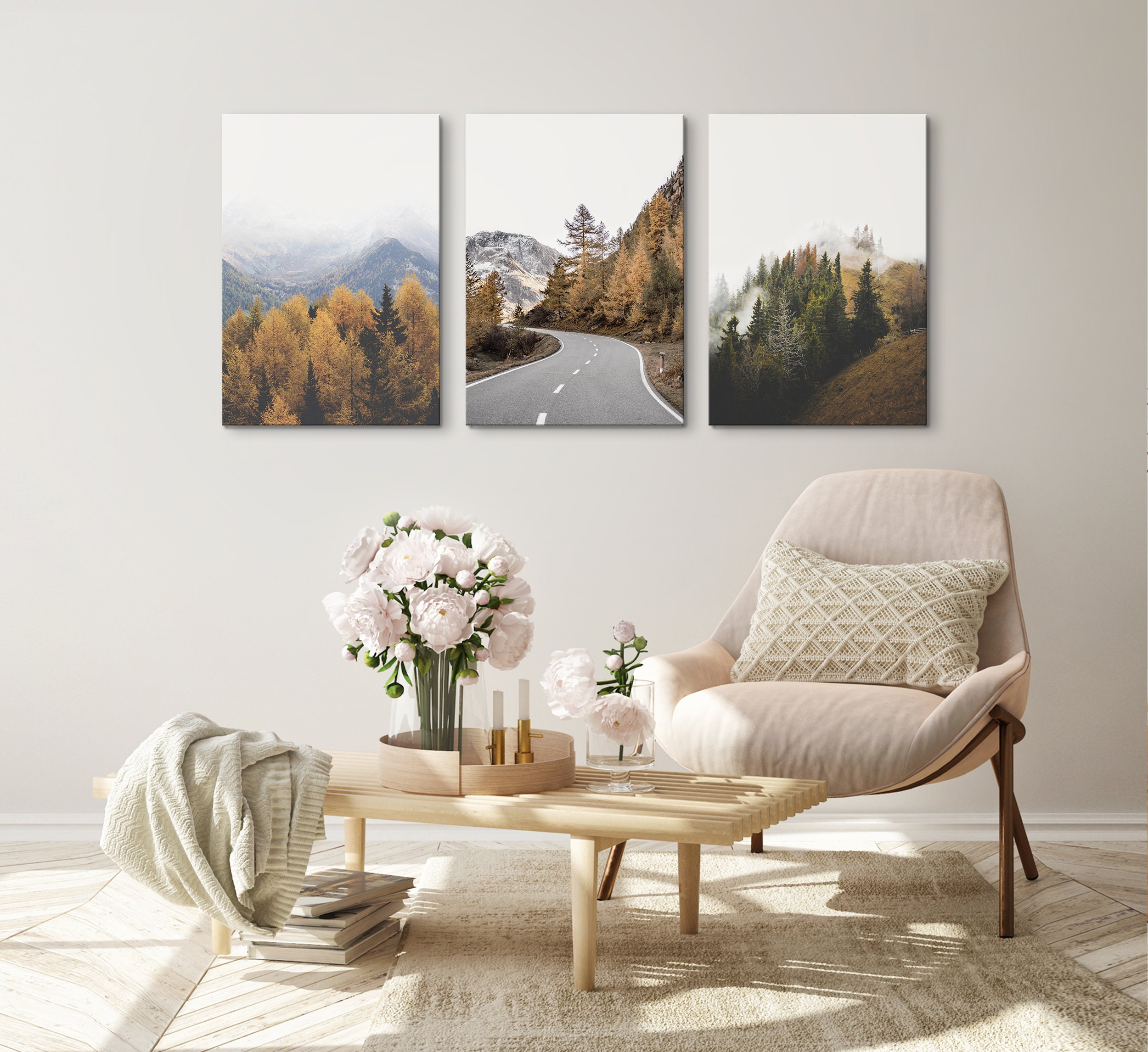 Forest 3 Piece Print Autumn Nature Triptych Wilderness Poster | Etsy