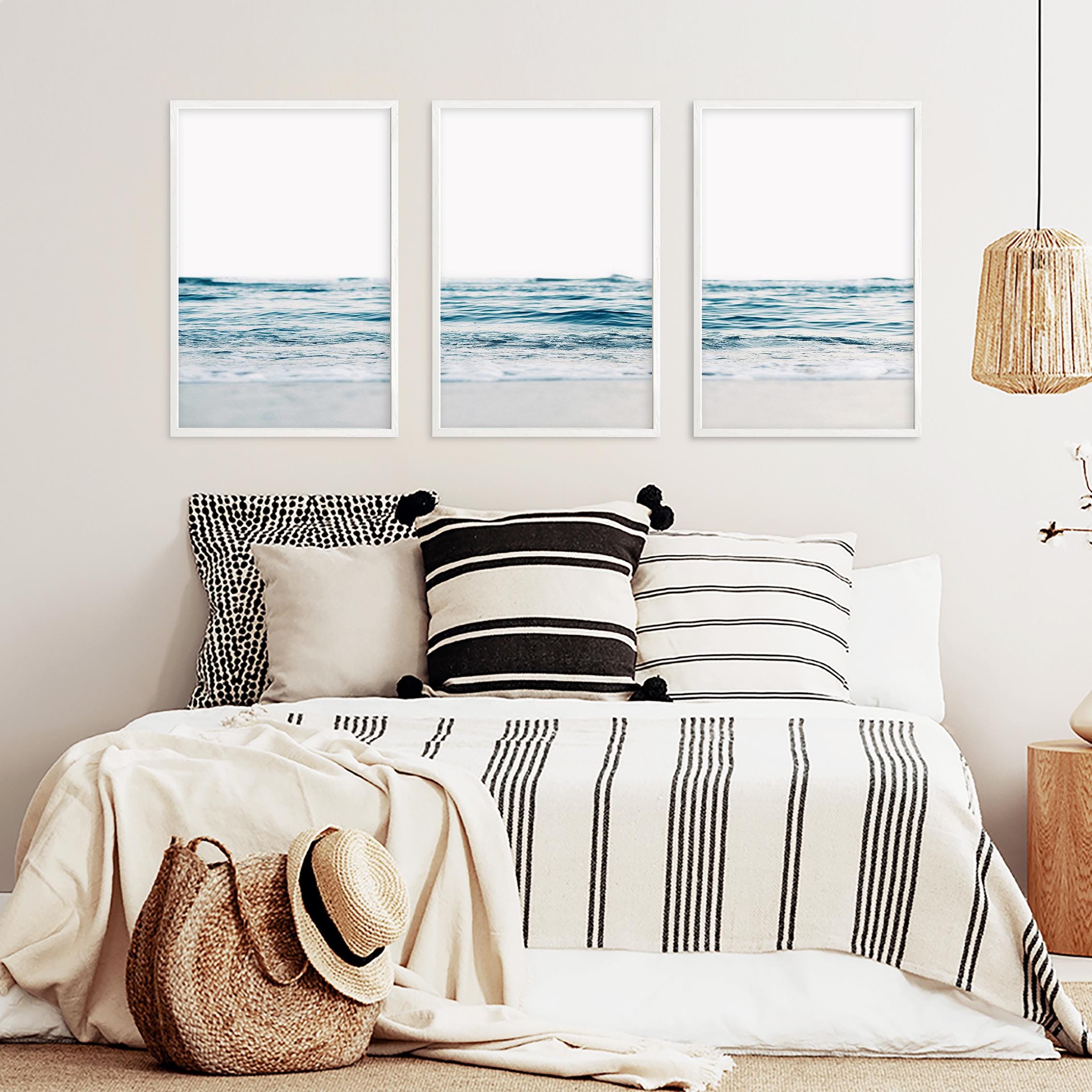 Blue Ocean Waves Print Set: Coastal Wall Decor (giclee Poster) - Etsy
