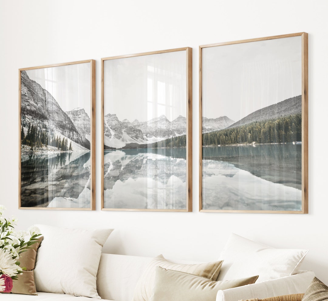 Mountain Landscape Set of 3 Posters Giclee Nature Photo Mountain Wall ...