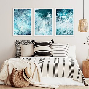 Ocean Waves Photo Giclee Art Print Waves Set of 3 Large Ocean Poster ...