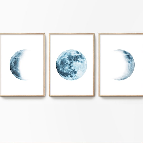 Blue Moon Print - Etsy