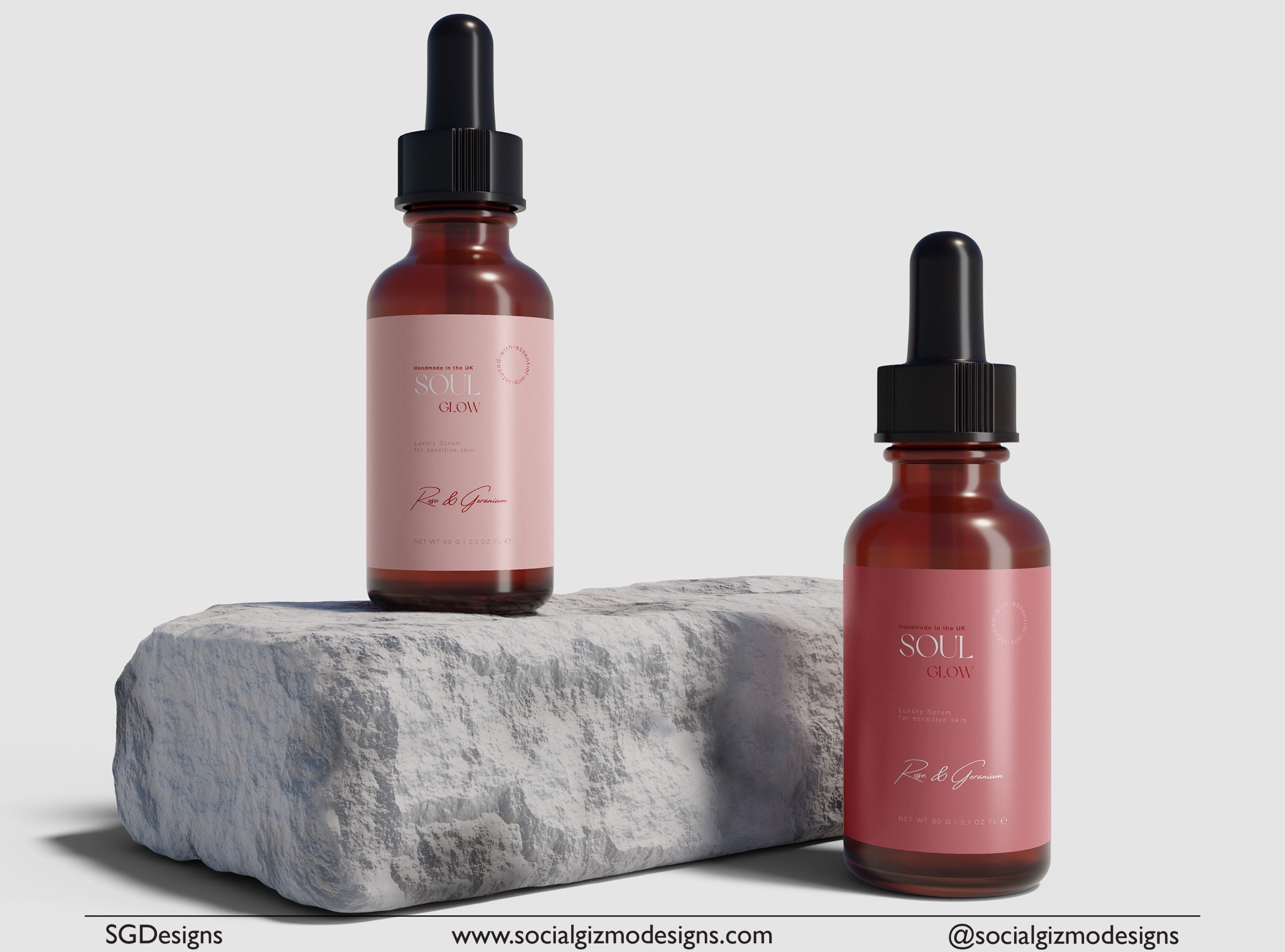 Luxury Dropper Label Template Red Dropper Label Design - Etsy