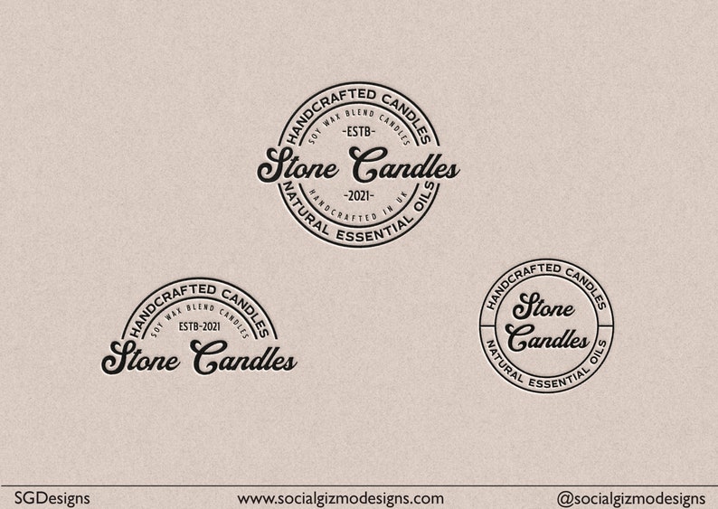 Round Logo Design Premade Logo Retro Logo Branding for - Etsy UK