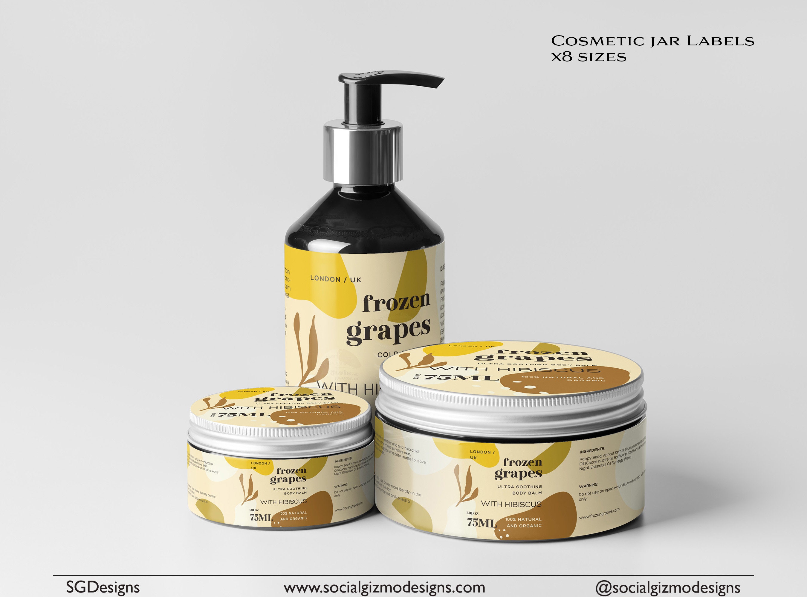 Editable Cosmetic Labels DIY Skincare Label Set Boho Product - Etsy UK