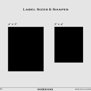 DIY Pouch Label Templates, White Pouch Label, Modern Pouch Labels ...