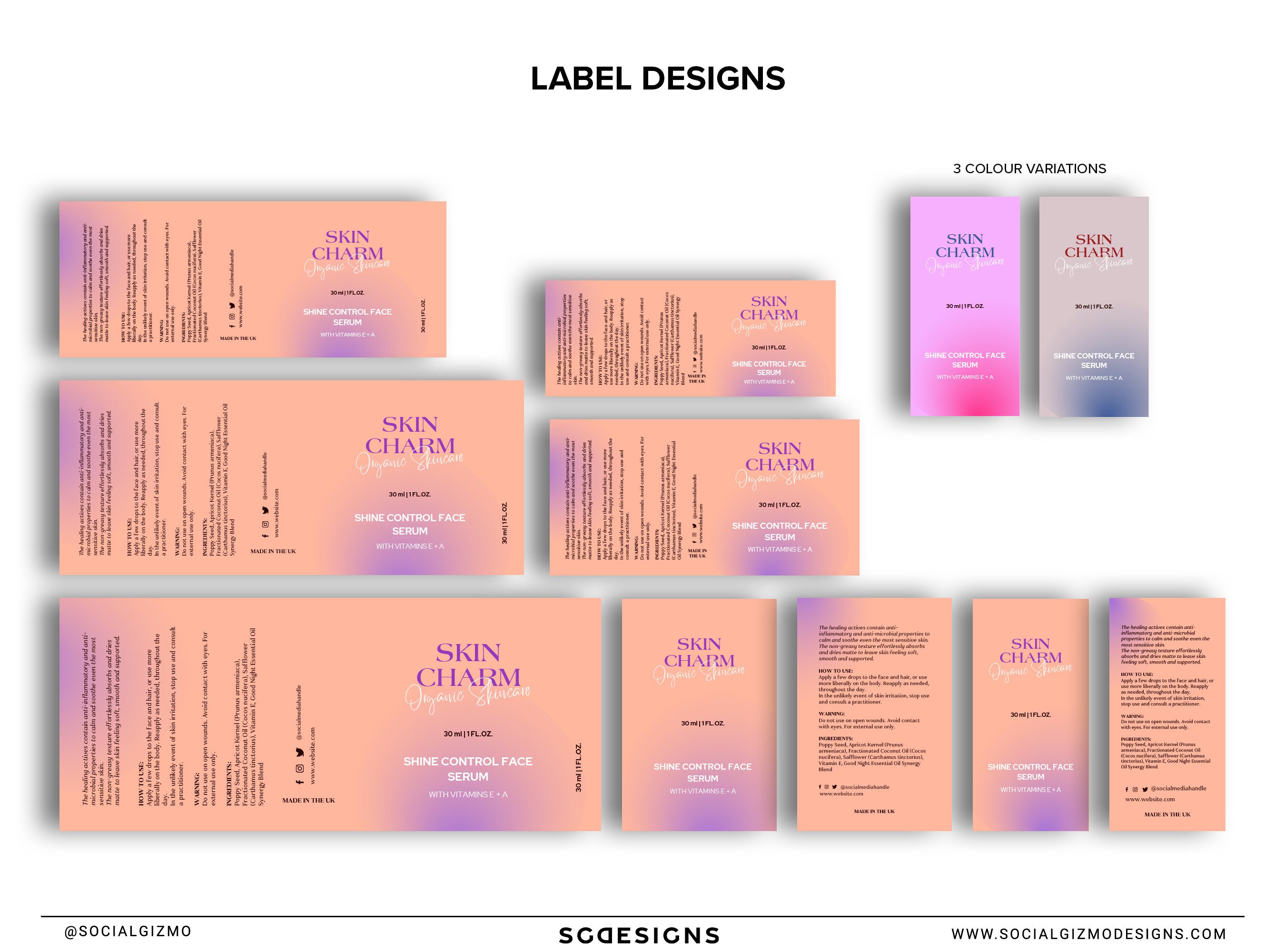 Modern DIY Dropper Label Template Chic Serum Label Template - Etsy