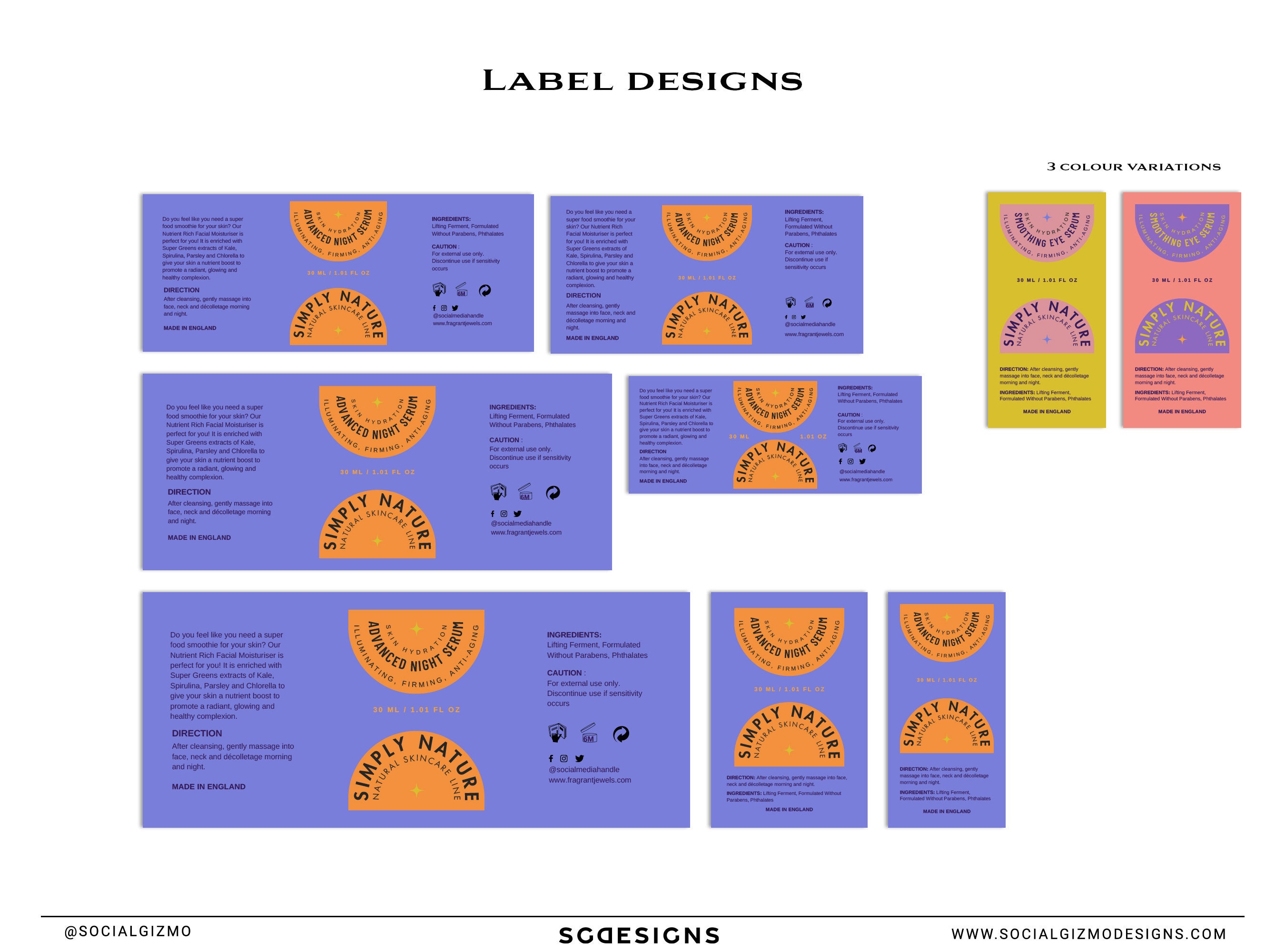 DIY Bold Dropper Label Template, Modern Serum Label Template, Editable ...