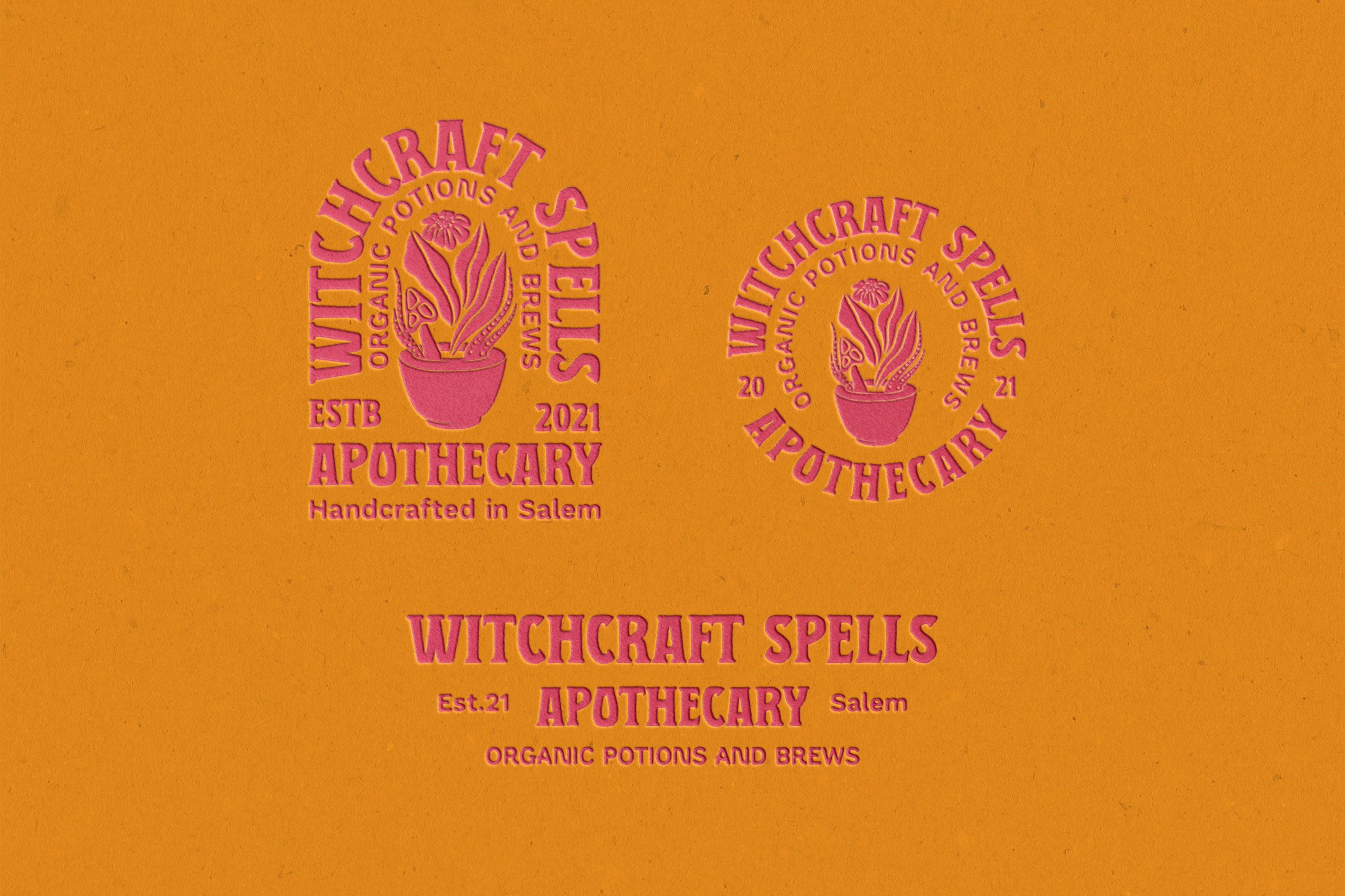 Vintage Apothecary Logo Suite, Witchy Herbalist Branding, Occult Emblem ...