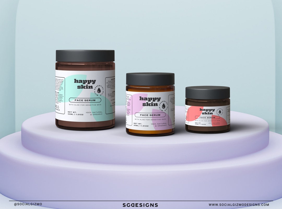 Modern DIY Body Scrub Product Labels Minimal Retro Jar Label - Etsy