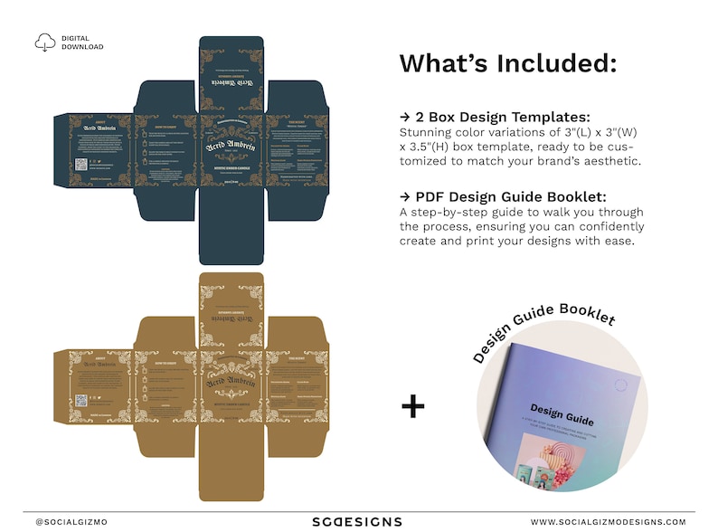 Apothecary Candle Box Template, Vintage Candle Packaging Box Design ...
