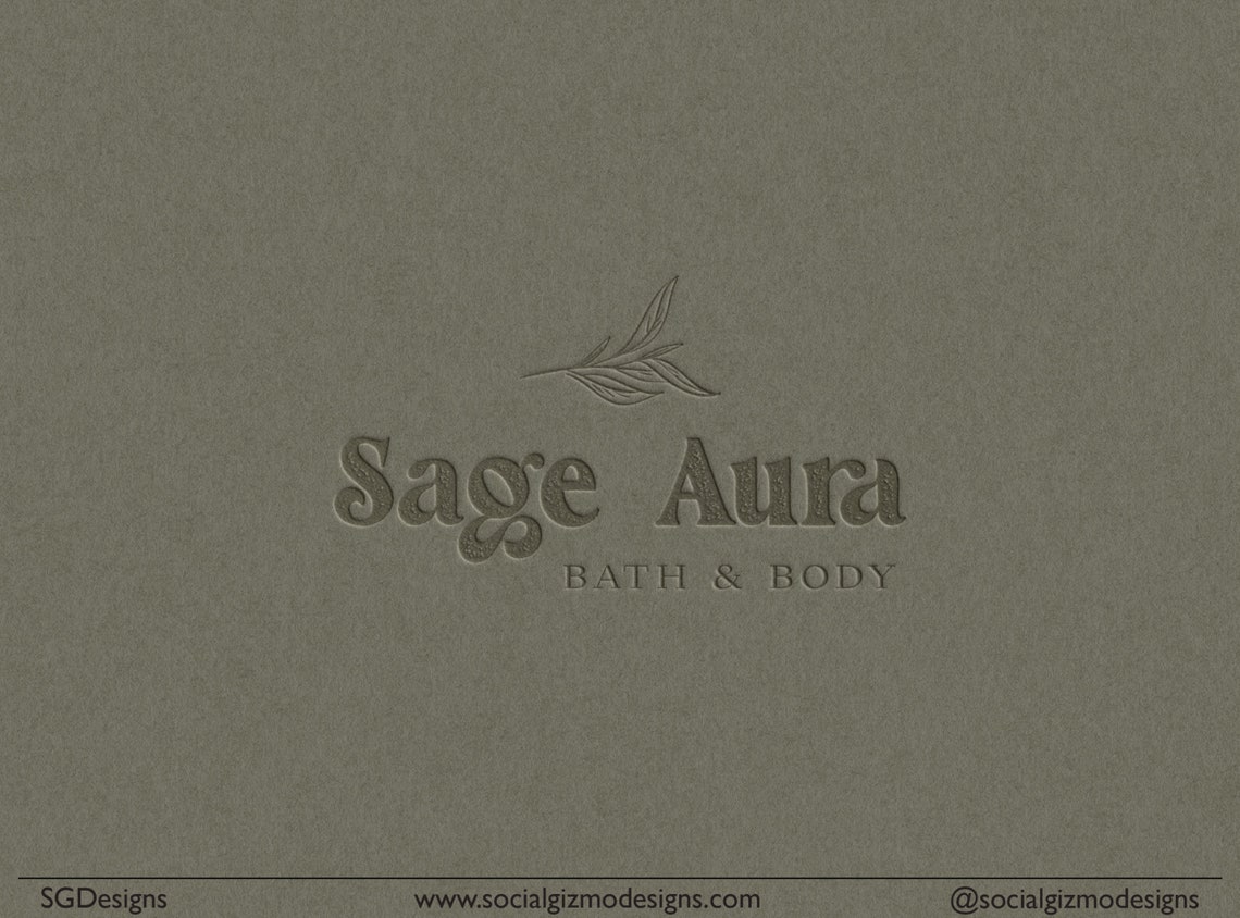 Sage Logo Design Aromatherapy Logo Elegant Logo Design - Etsy