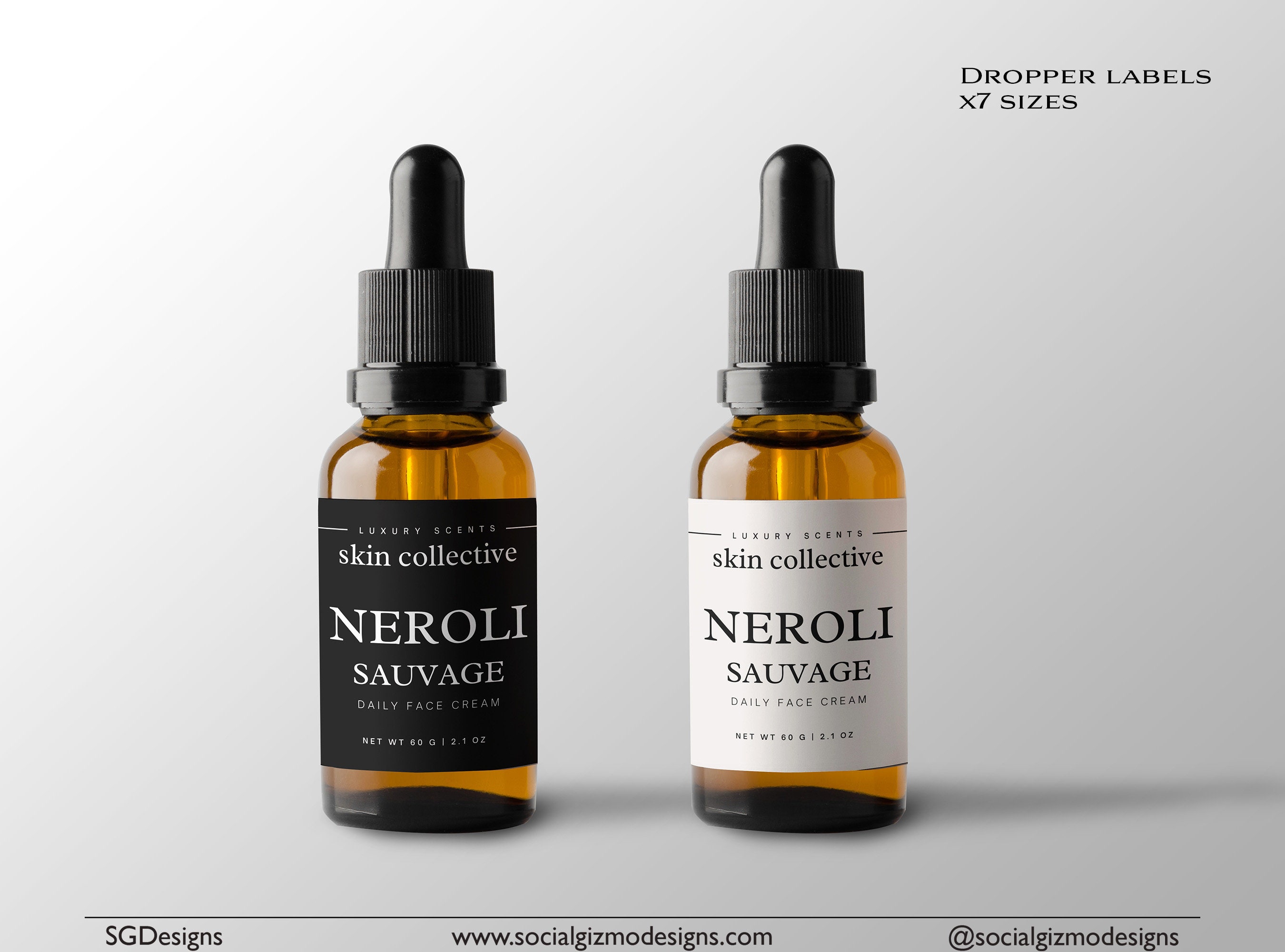 Editable Cosmetic Labels, Modern Label Set Design, Luxury Product Label ...