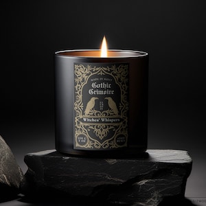 DIY Witchcraft Candle Label Templates, Editable Black Alchemy Candle ...