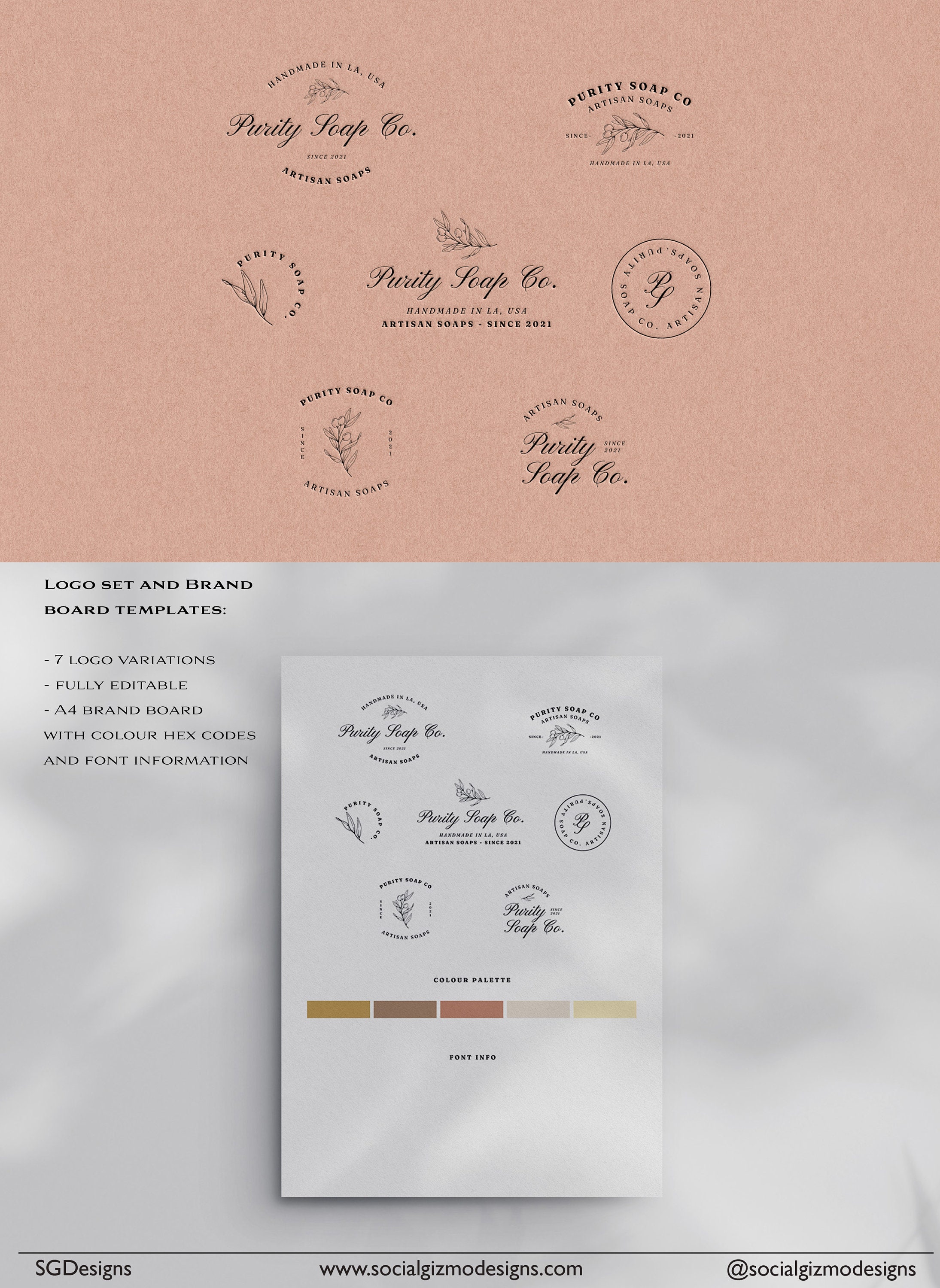 Pastel Elegant Soap Branding Templates DIY Soap Branding Kit - Etsy