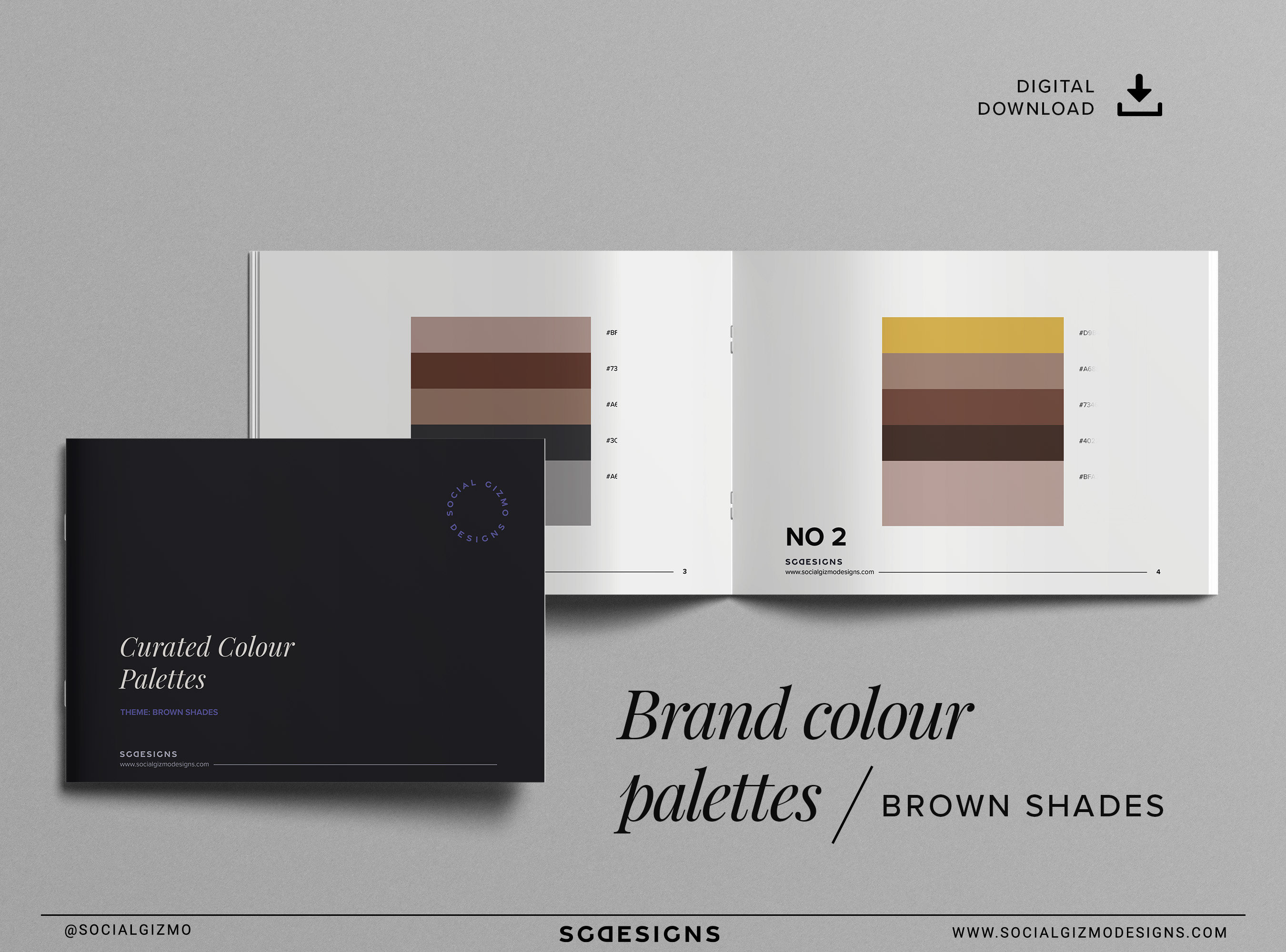 Brand Color Palette Brown Color Palette Earthy Colour - Etsy