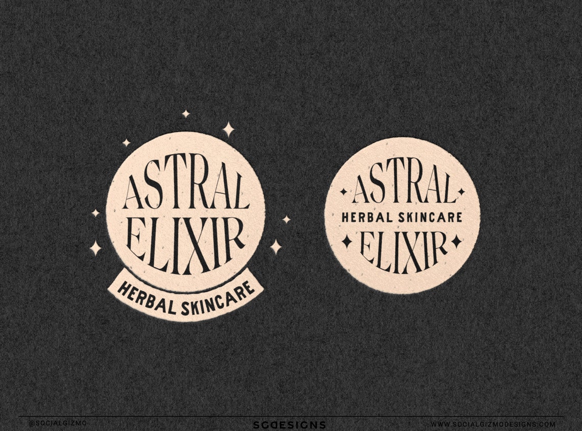 Retro Crystal Ball Logo Design Set Witchy Crystal Ball Logo - Etsy