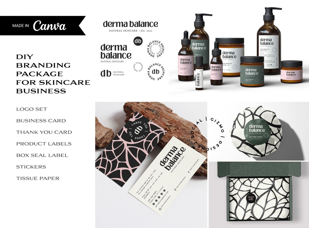 Modern DIY Skincare Branding Templates, DIY Minimal Branding Kit for ...