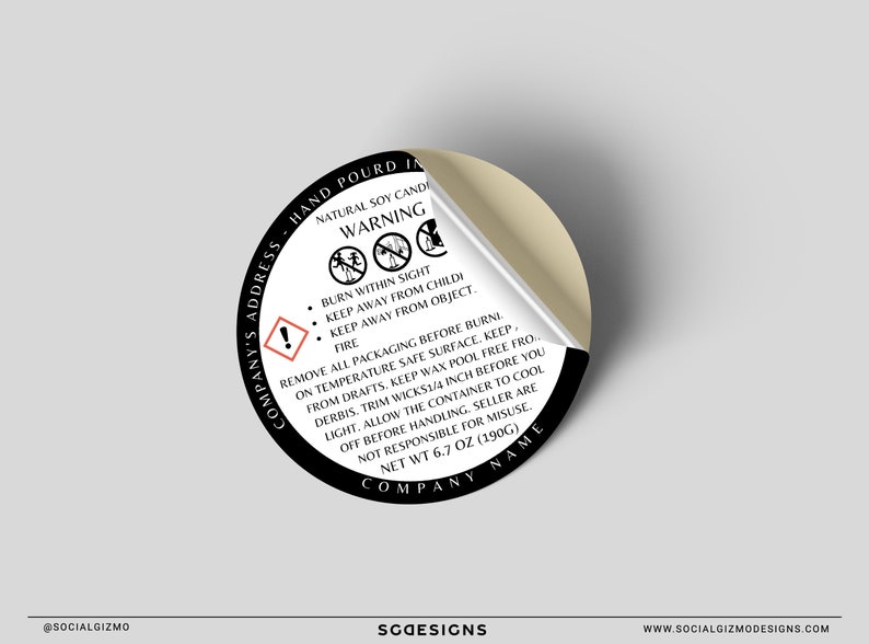 CLP Label Template, Candle Warning Labels, DIY Candle Warning Label ...