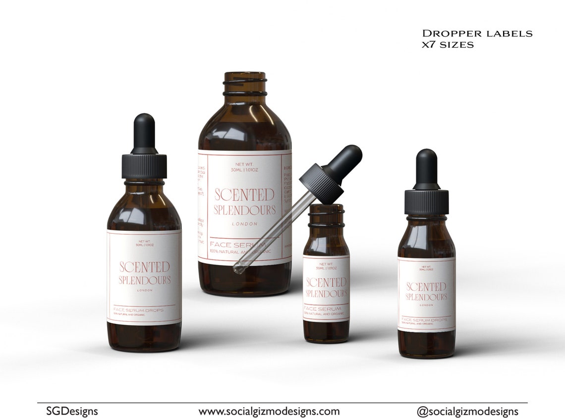 Editable Cosmetic Label Minimal Label Set Design Beige - Etsy