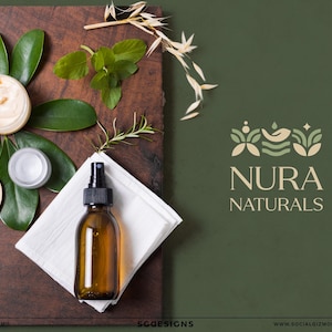 Organic Earthy Logo for Handmade Skincare, Minimalist Natural Logo ...
