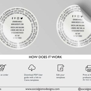 Editable Candle Warning Label Template DIY Warning Template - Etsy UK