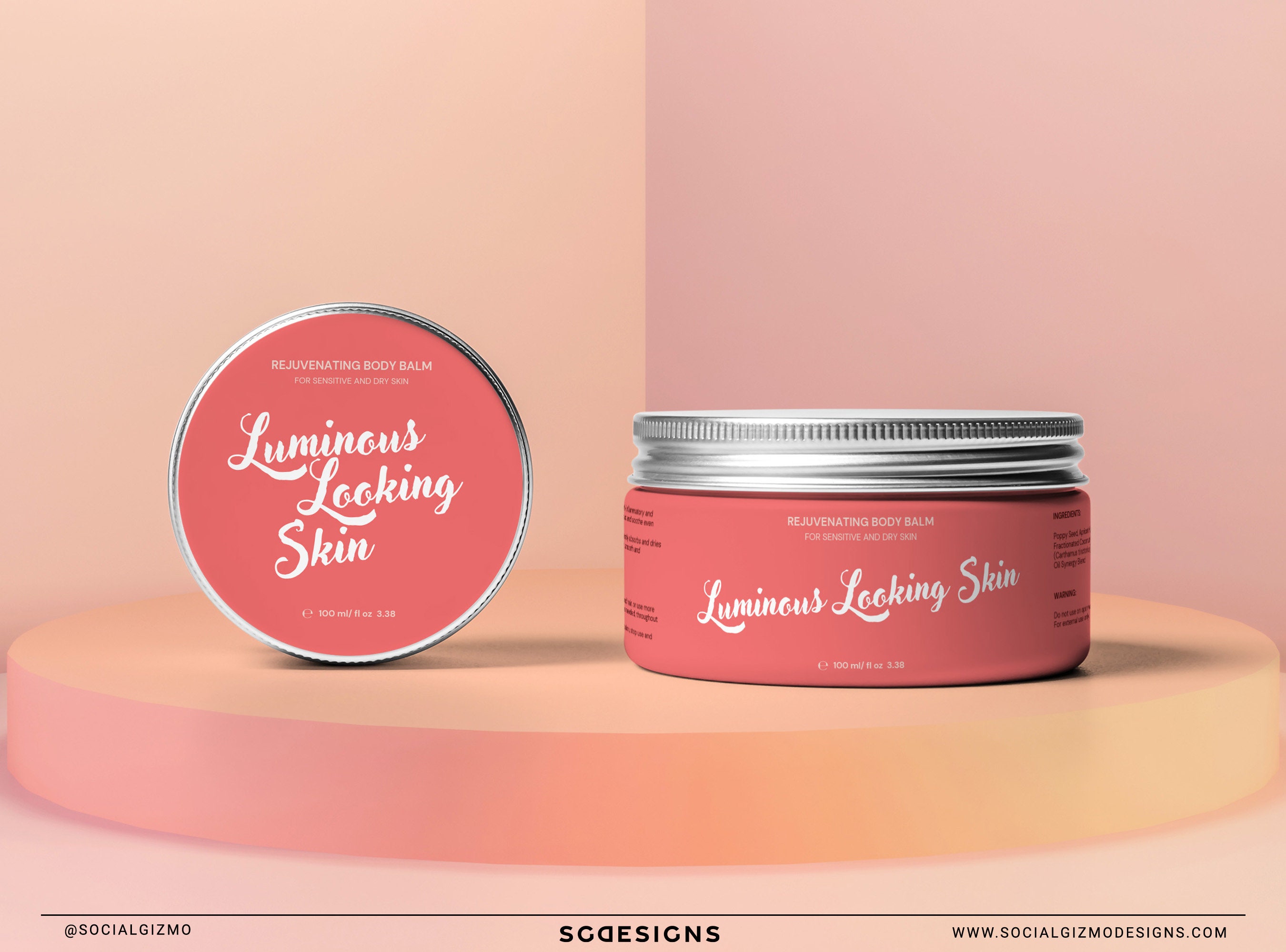 Modern Diy Body Scrub Labels Bold Editable Skincare Jar Etsy