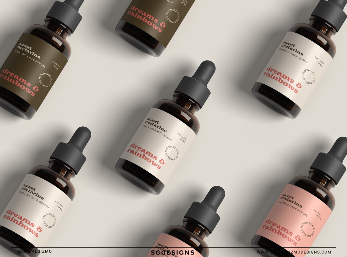 Retro Dropper Label Template Beige Dropper Label Design DIY - Etsy