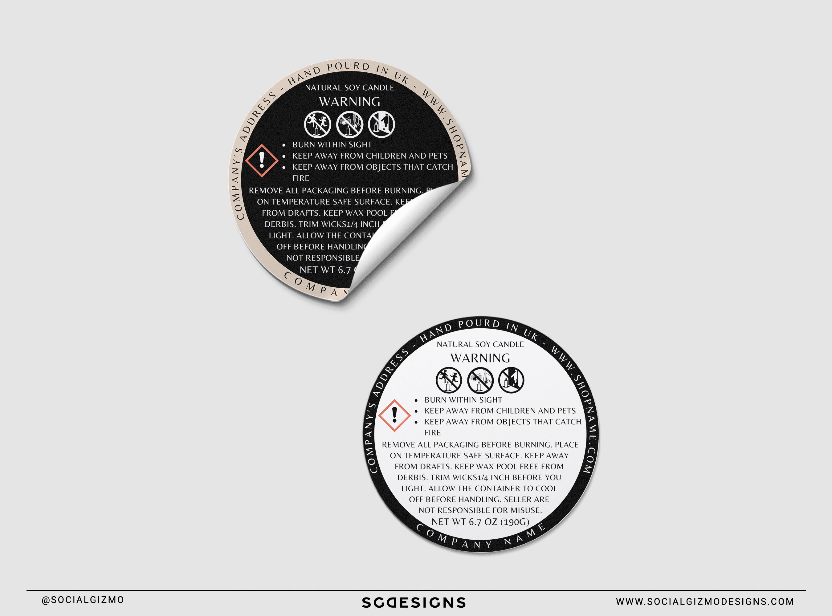 CLP Candle Warning Label Template: Customizable and Printable in Canva ...