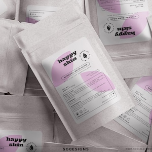 DIY Minimal Retro Pouch Labels, DIY Bath Soak Pouch Label Template ...