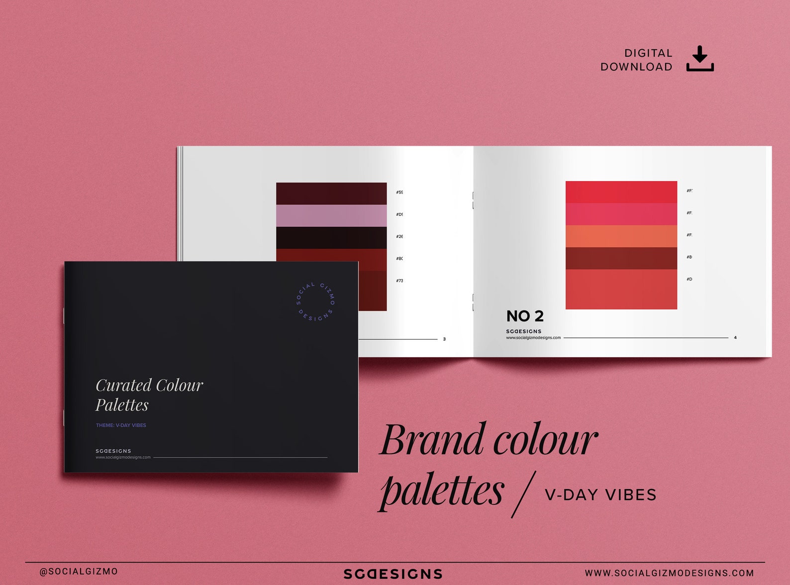 Brand Color Palette, Red Brand Color Palette, V-day Colour Schemes ...