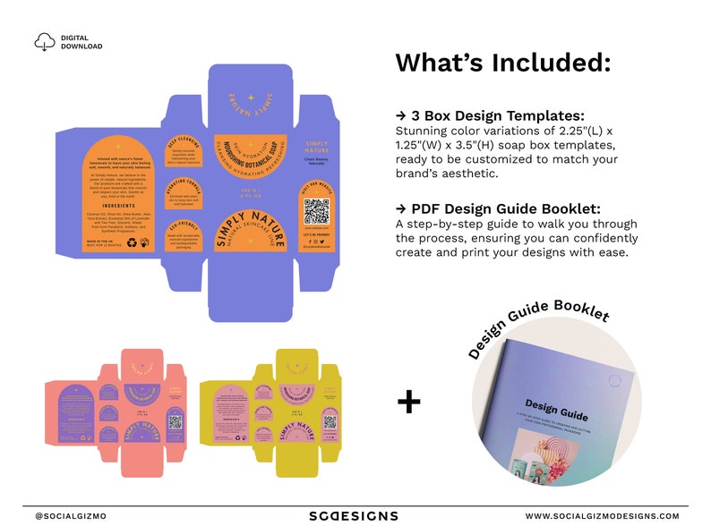 Bold Soap Box Template: DIY Modern Soap Packaging Design (digital ...