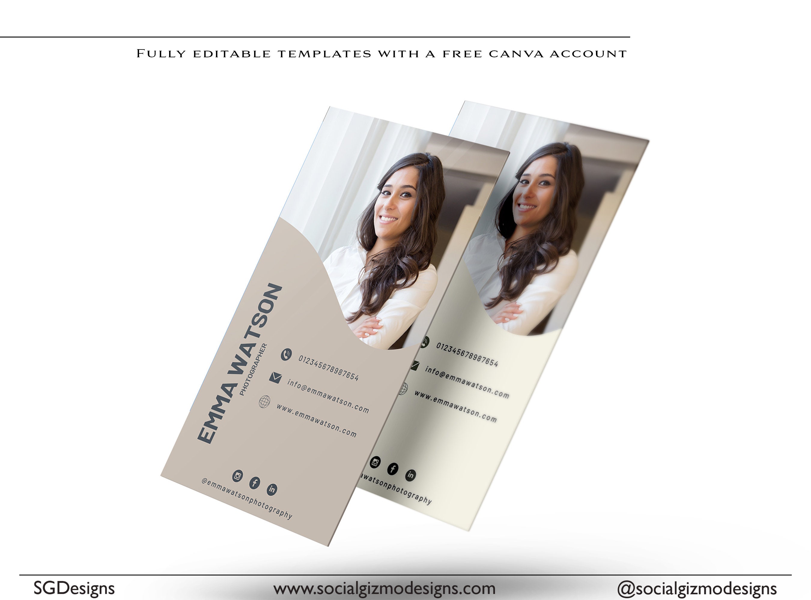 Digital Business Card, Canva Template, Digital Business Card, Digital ...