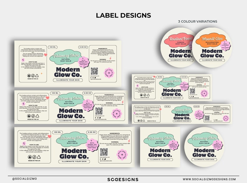 Retro DIY Body Scrub Label, Editable Beige Retro Body Product Label ...
