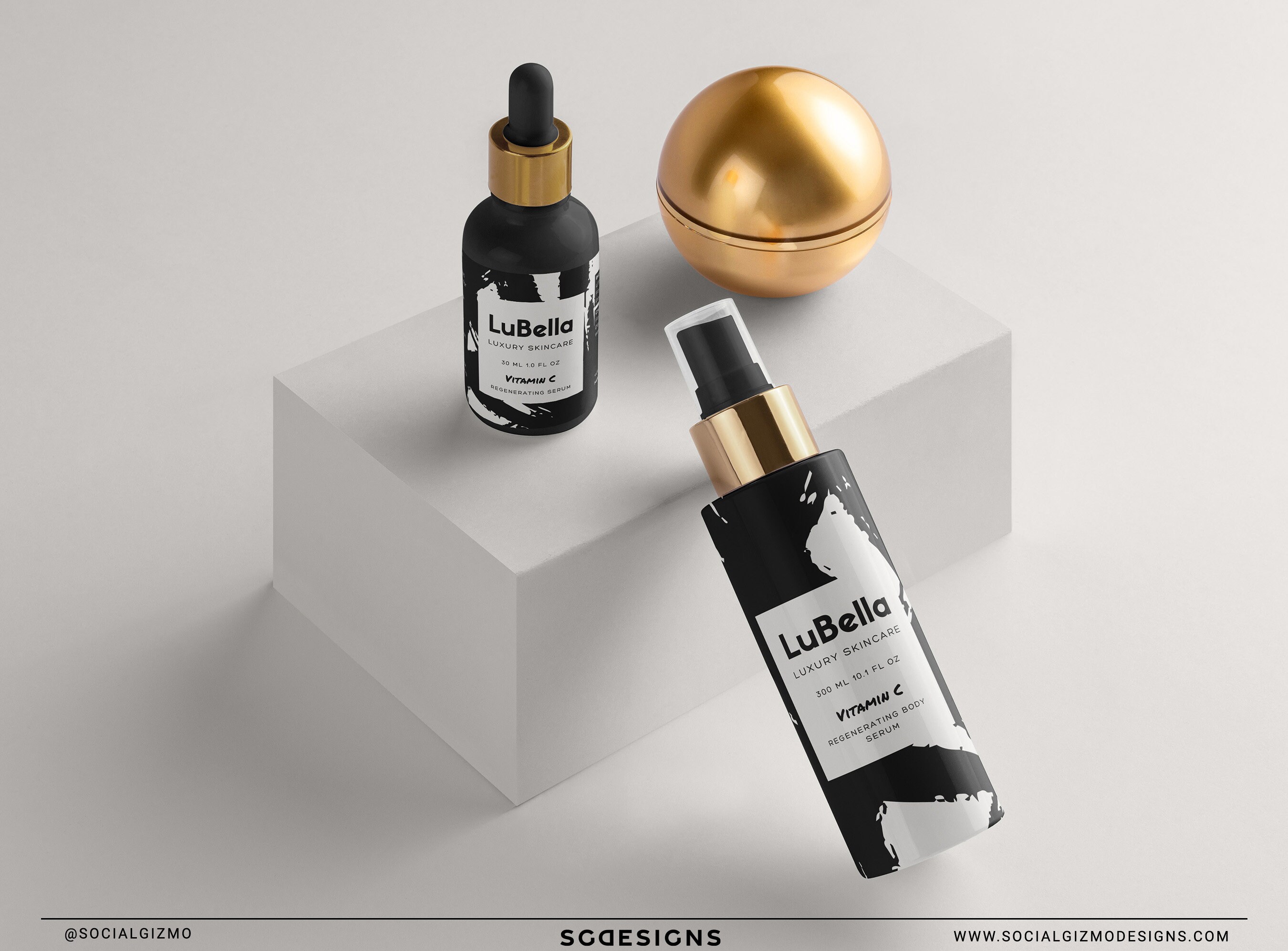 Modern and Bold Skincare Branding Kit Black Minimalist - Etsy