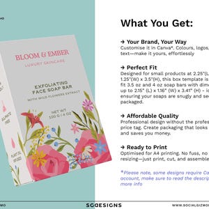 Floral Soap Box Design, Playful Soap Box Design Template, DIY Elegant ...