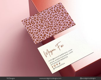 Animal Print Business Card - Etsy