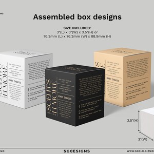 Black Luxe Candle Box Template: Minimalist Candle Packaging Design ...