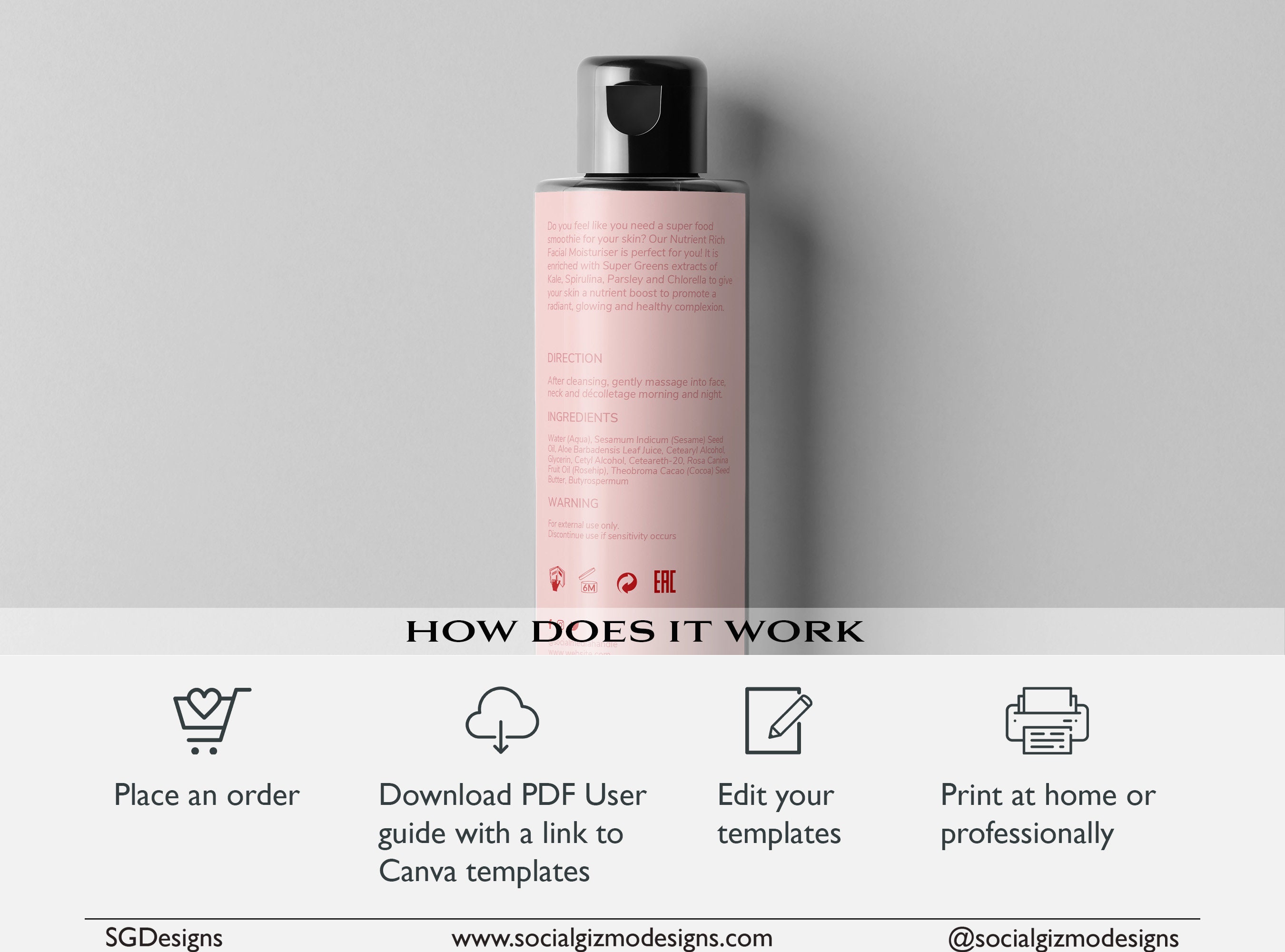 Cosmo Bottle Labels Red Cosmetic Bottle Labels Modern Pink - Etsy