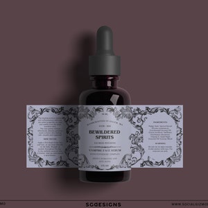 Vintage Apothecary Dropper Label Template, Witchy Potion Labels ...