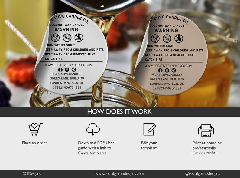 Editable Candle Warning Labels CLP Candle Labels Candle - Etsy UK